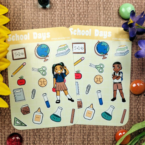School Days Sticker Sheet – Pinkmoontini